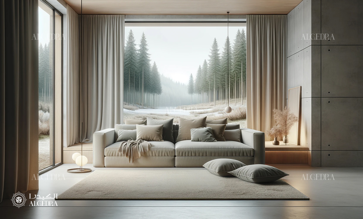 Scandinavian-Inspired Living Room Designs with Forest View