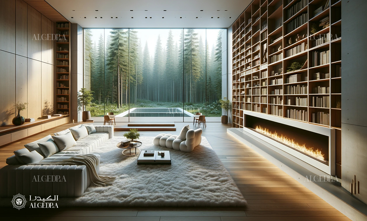 Scandinavian-Inspired Living Room Designs with Forest View